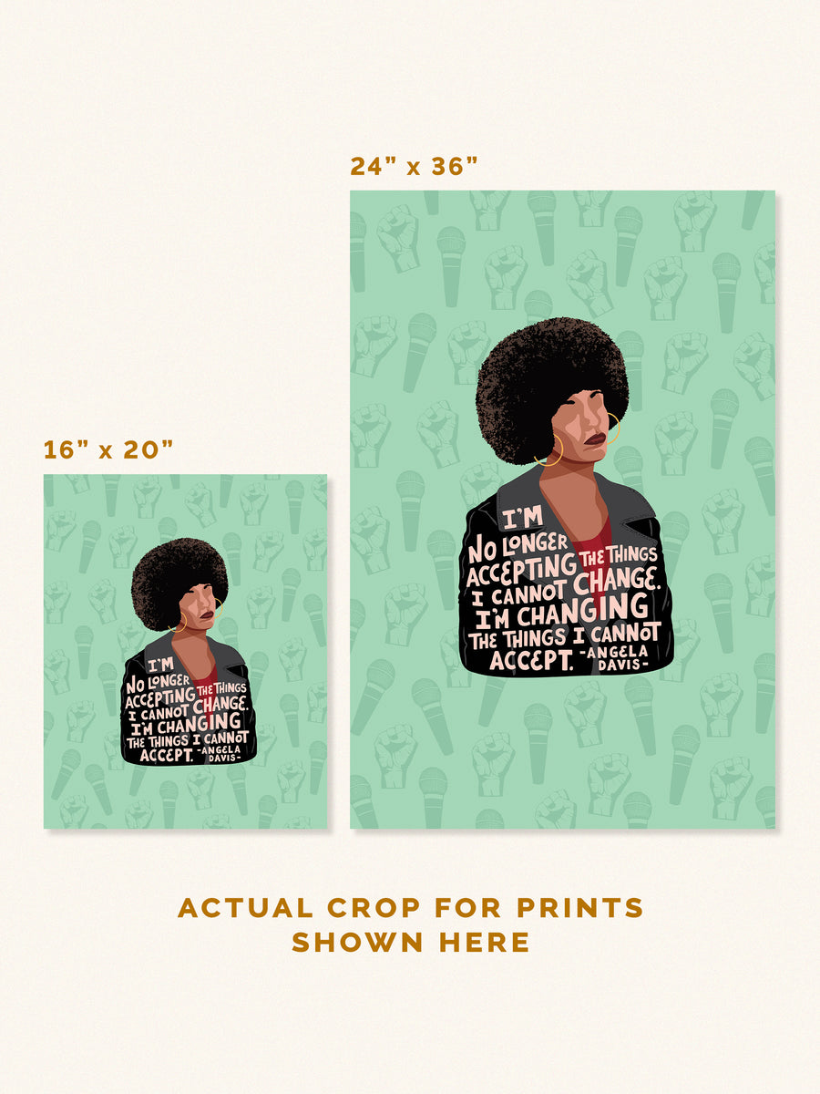 Angela Davis Women Quote poster print – ARCHd