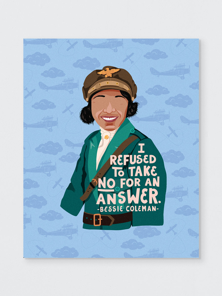Bessie Coleman quote art print – ARCHd