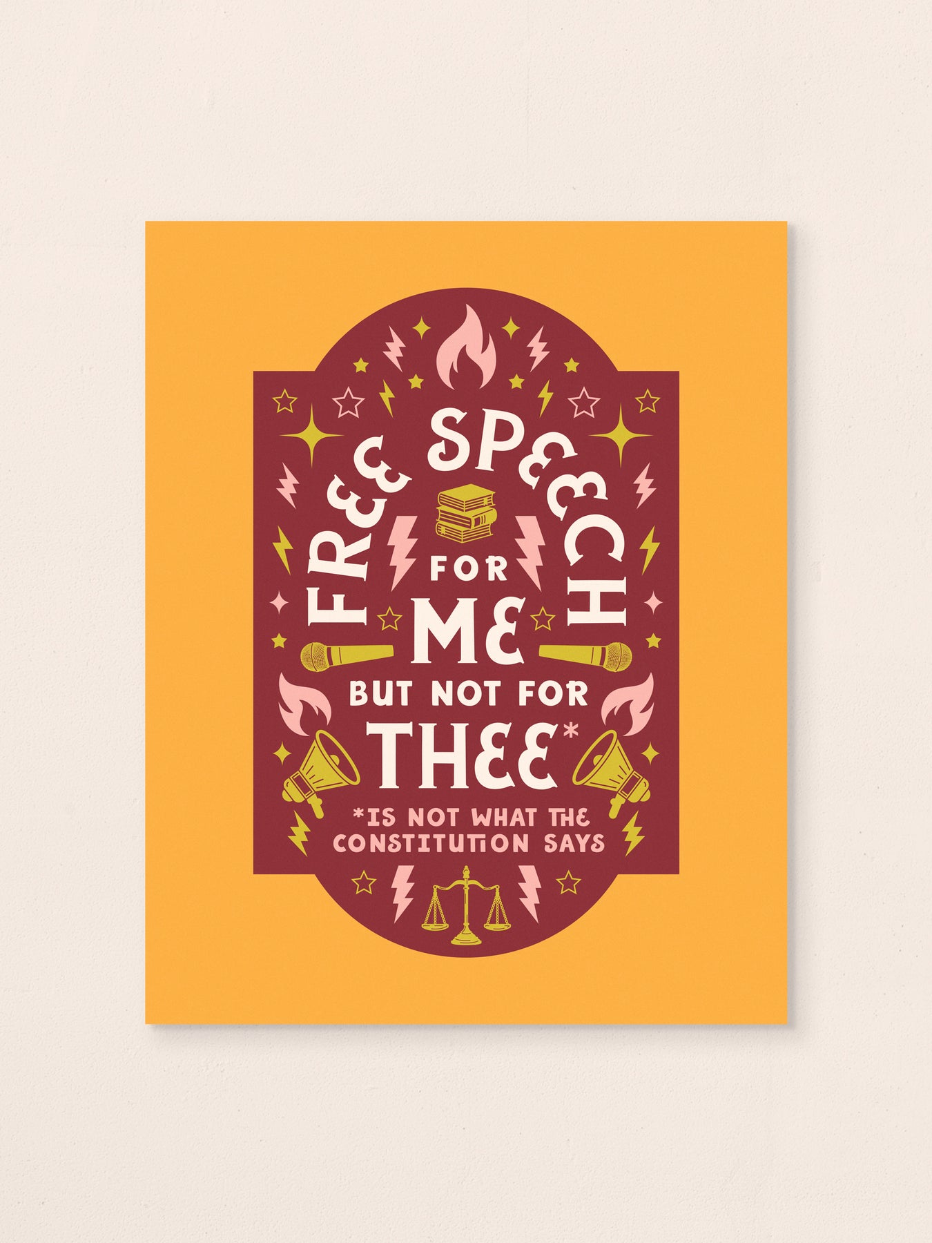Free Speech, First Amendment Quote, art print – ARCHd