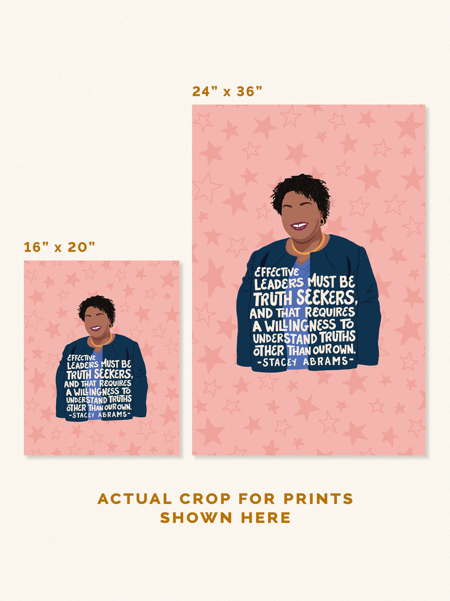 Stacey Abrams Women Quote poster print – ARCHd